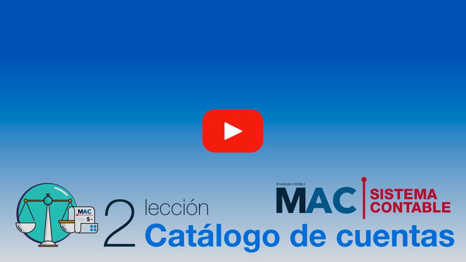 Lección 2: Catálogo de Cuentas – MAC - Mi Auxiliar Contable